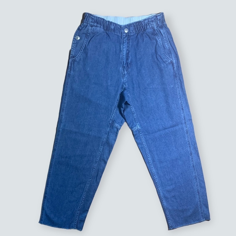 Levi’s Stay Loose Elastic Waistband Ankle Fray Big E … - Gem
